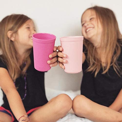 Re-Play Made in USA 10 Oz. Open Cups for Toddlers, Set of 3 - Reusable and Stackable Toddler Cups for Easy Storage - Dishwasher/Microwave Safe Kids Plastic Cups, 4.75" x 3.25", Sparkle