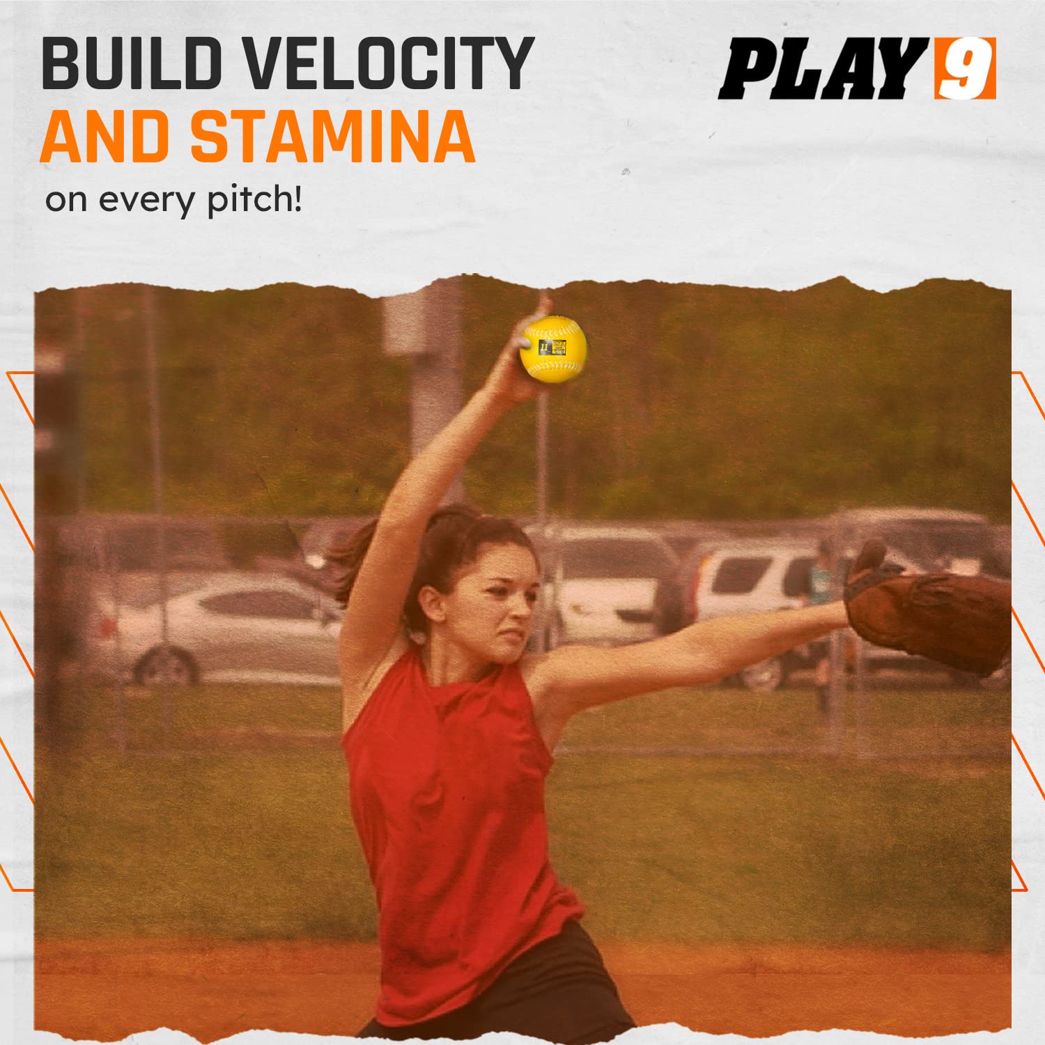 Play 9 Weighted Softballs for Pitching (Leather Set of 4) Size of Softballs