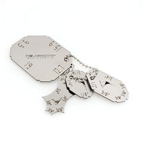 Welding Gauge Kit Weld Fillet Throat Size Leg Length Gage Set In Inch Metric Stainless Steel 4pcs Key Set