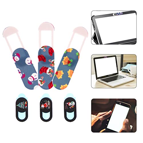 UKCOCO 6pcs Christmas Camera Cover Abs Webcam Slider Laptop Camera Blocker Camera Slide Blocker Webcam Cover Slide Camera Protector Cover Phone Slide Blocker Protective Case Notebook