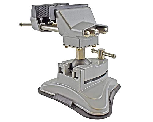 Yost Tools Yost V-275 Portable Vacuum Base Vise, Pivots Multi-Angle, 2.75β Jaw Width, (1 Pack), Silver
