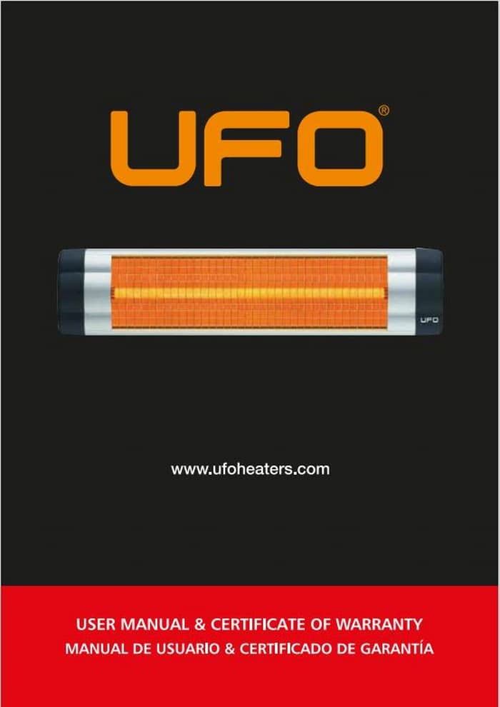 UFO S-15 Wall Mounted Infrared Heater | 1500-Watt | Thermostat | Energy Efficient Heater