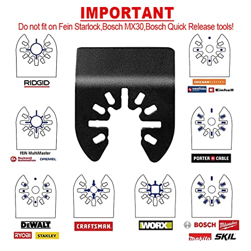 Oscillating Multi tool Saw Blades 21pc Quick Release Tool kit Set for Wood Plastic Soft Metal Cutting Quick Release Saw Blades Compatible with Fein Multimaster Bosch Makita Milwaukee Rockwell Ryobi