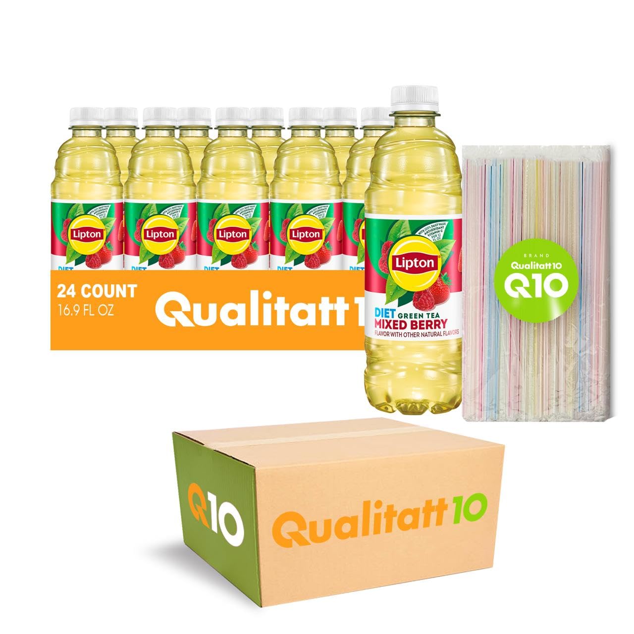 Lipton Diet Mixed Berry Iced Green Tea Plastic Bottle 16.9 fl oz 24 Pack by QUALITATT 10