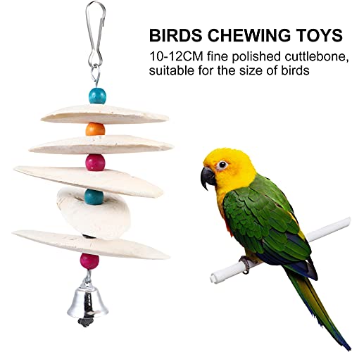 UKCOCO Parakeet Cage Accessories Bird Parrot Cuddle Bone Parrot Toy Natural Cuddle Bone Bird Parrot Chewing Toy Cuttlefish Bone Chew Toy for Parakeets Cockatiel Macaw Lovebirds Parakeet Toys