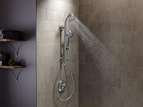 KOHLER 45906-BN HydroRail-S Shower Column, Shower Column for Fixed Showerhead, Adds Handshower Functionality, Vibrant Brushed Nickel