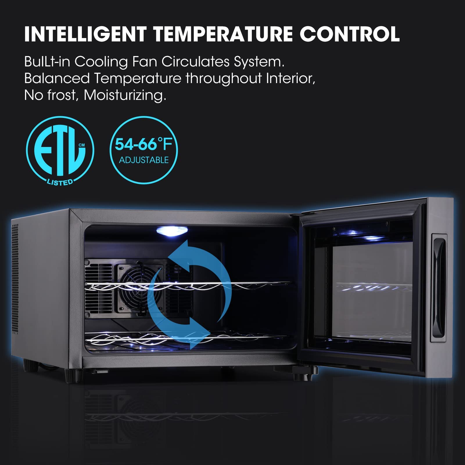 JINJUNYE 6 Bottle Wine Cooler Refrigerator, Small Wine Fridge, Countertop Wine Cooler with Digital Temperature Control, Mini Freestanding Wine Cellars Glass Door, High-End Gift