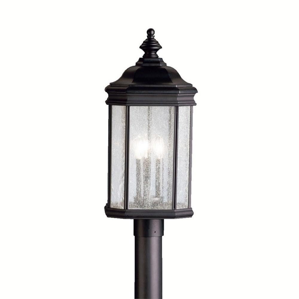 Kichler 9918BK Kirkwood Outdoor Post Mount 3-Light, Black