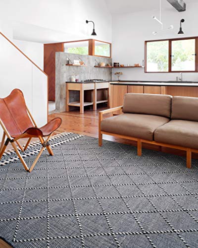 Loloi II Sawyer Collection SAW-02 Navy 18" x 18" Sample Sample Rug
