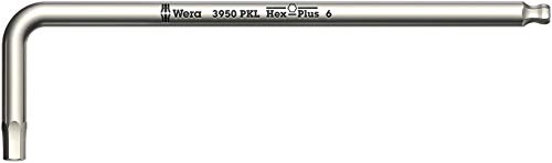 Wera - 5022720001 Stainless 3950 PKL/9 Ball-point Metric Hex-Plus Ergonomic L-Key Set with Two-Component Storage Clip, 9-Piece