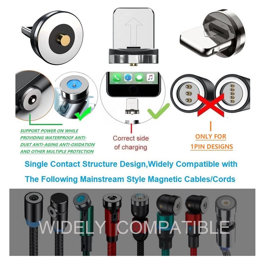 Raosky Magnetic Charging tips (iPios Tips) 7pack,just Magnetic tips (iProduct tips),without USB Cables& Non-Data,Compatibility for iOS-SmartSeries