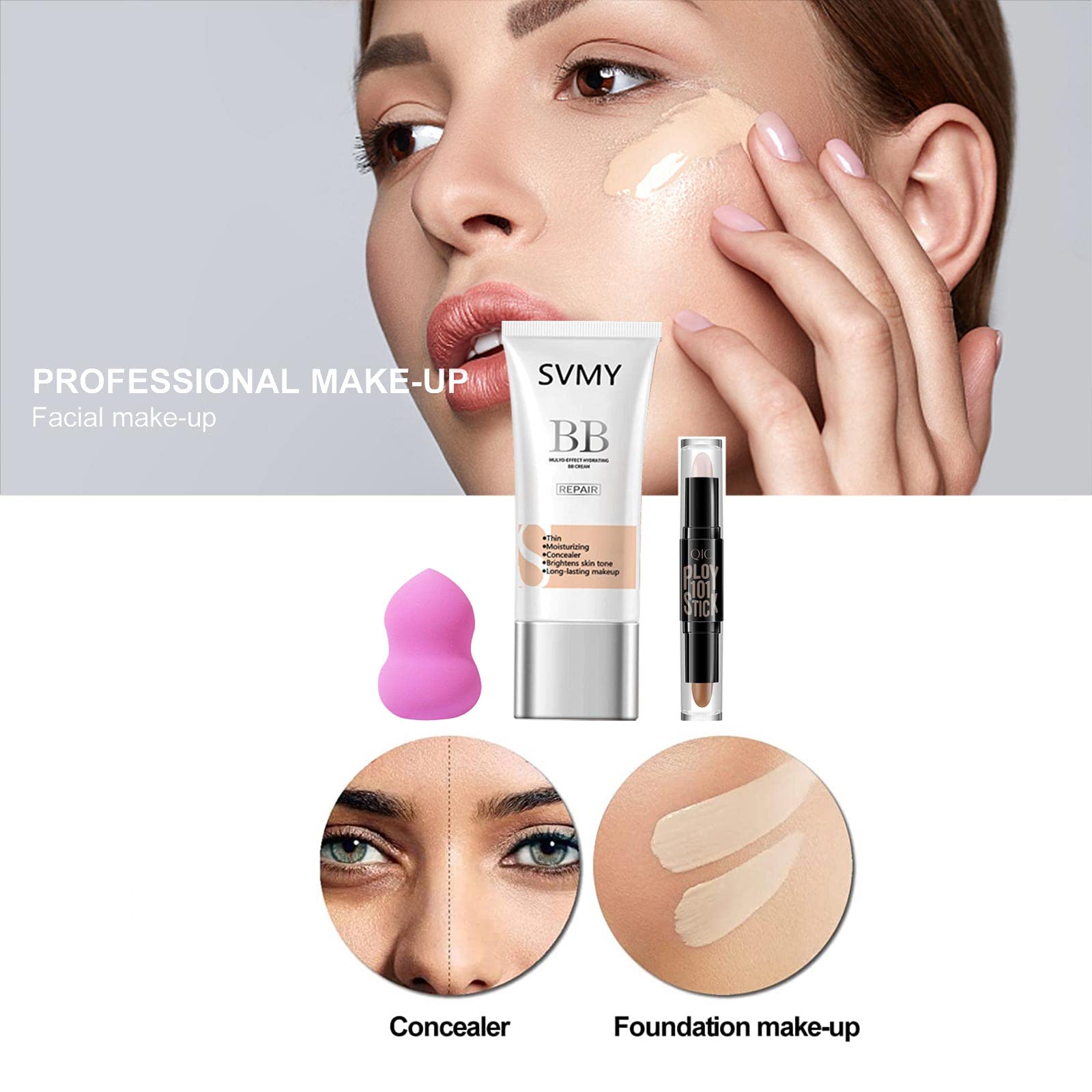 Professional Full Makeup Kit Gift 30 PCS, All-in-one for Women Include Eyeshadow Palette,eyeliner, Lip Gloss lipstick , Brush Set, Foundation, Concealer , Mascara