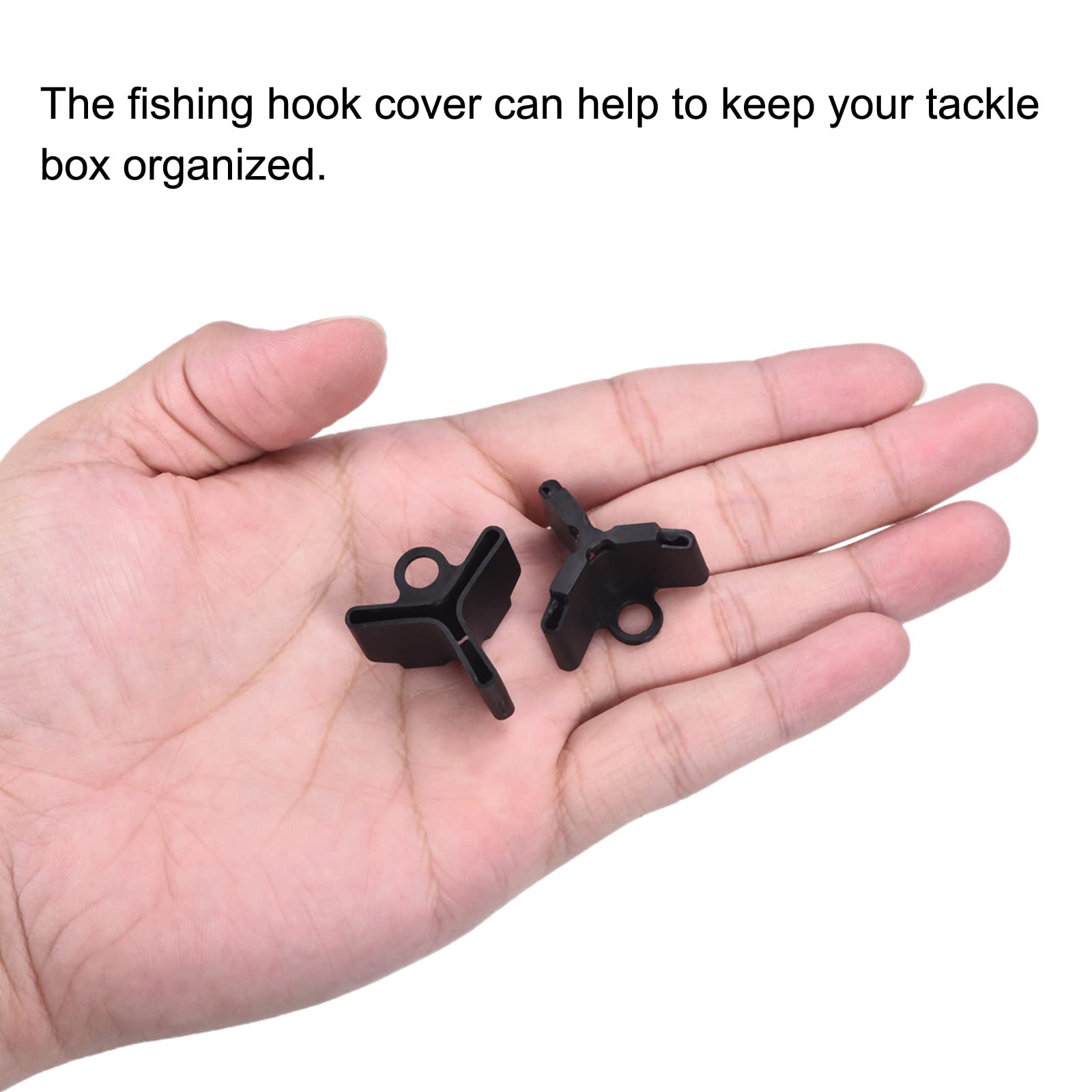 PATIKIL Fishing Hook Bonnets, 100 Pack Plastic Treble Hook Covers Hook Safety Caps Protectors Fit for Standard Size 1/0, 2/0, Fluorescent Yellow