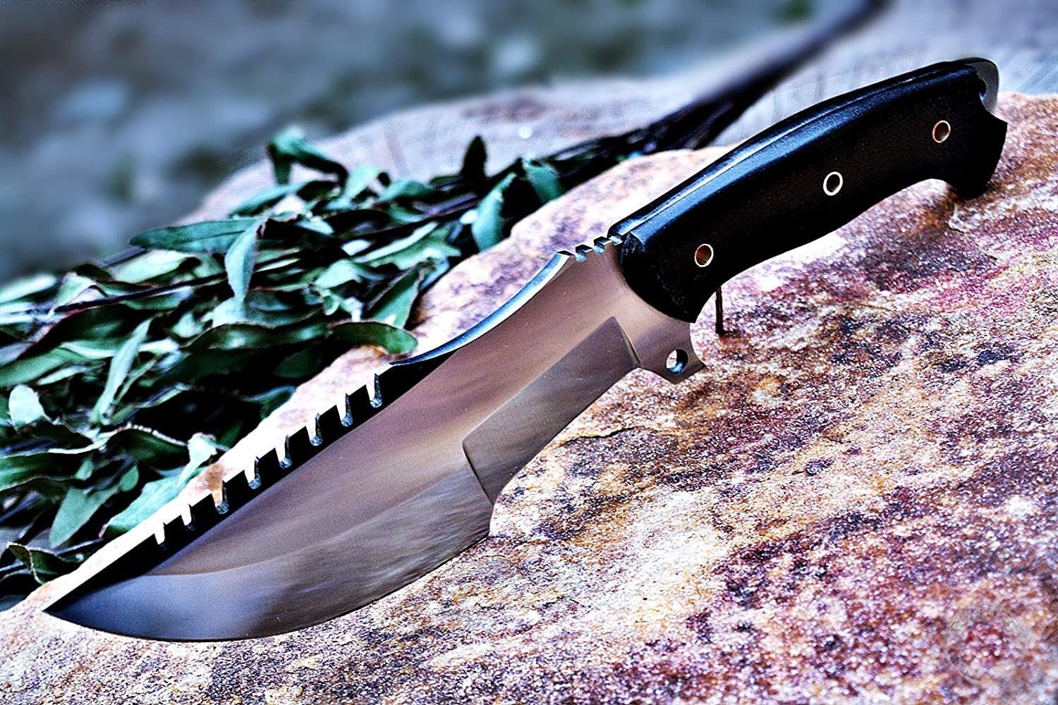 PSK77 - 1| 3| 5| 10| 15| 20 Pieces Pack Bulk Lot - Handmade Tracker Tactical Survival Knife Fixed Blade Hunting Knife GIFT, Black, Bulk Discounted (20 Pieces)