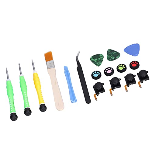 VLIZO Joystick Replacement Repair Kit,QM2107094 Game Console Repair Kit Joystick Replacement Part Tool with Tweezers Screws for Switch,Replace Game Console Joystick