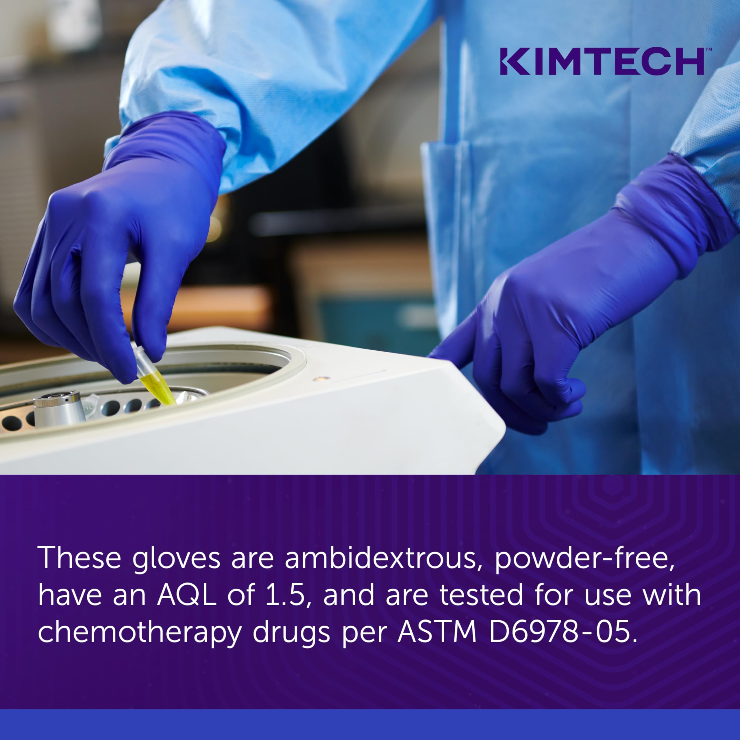 KIMTECH™ Vista™ Nitrile Exam Gloves (62825) 4.3 Mil, Ambidextrous, 9.5”, XS, 200 Nitrile Gloves/Box, Blue