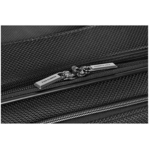 Kenneth Cole REACTION Rugged Roamer Lightweight Softside Expandable 8-Wheel Spinner Luggage, Black, 2-Piece (20β Carry-On/28β Check Size)