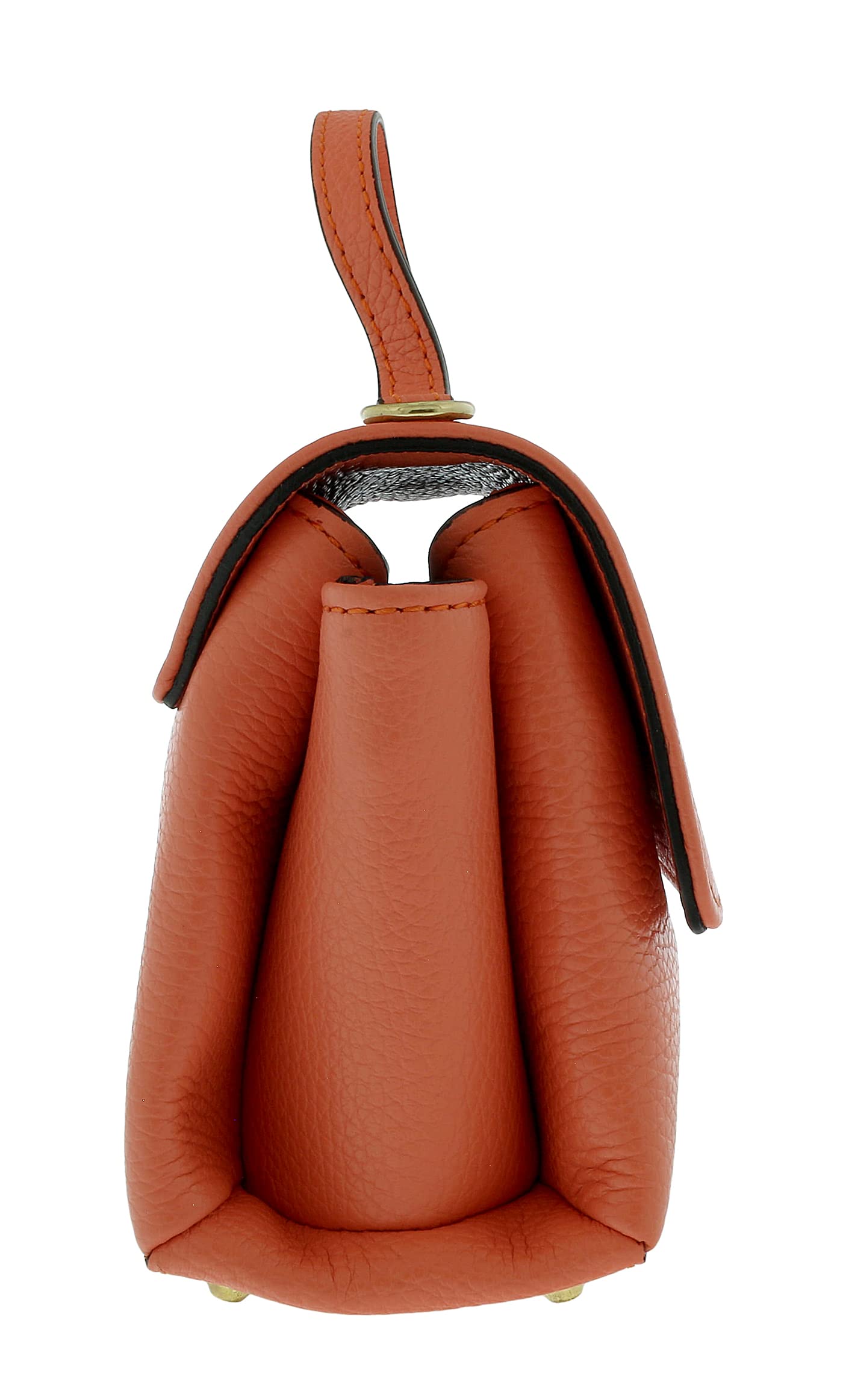 Pierre Cardin Peach Leather Small Soft Square Crossbody Bag for womens