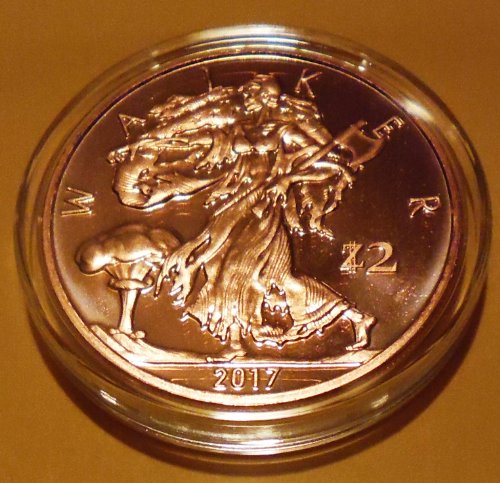 UNCIRCULATED COPPER ZOMBUCKS WALKER .999 FINE COPPER - ZOMBIE APPROVED by REEDERSONG