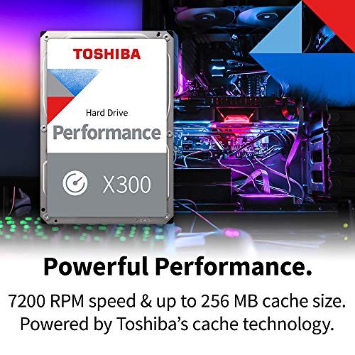 Toshiba X300 8TB Performance & Gaming 3.5-Inch Internal Hard Drive – CMR SATA 6 GB/s 7200 RPM 256 MB Cache - HDWR480XZSTA