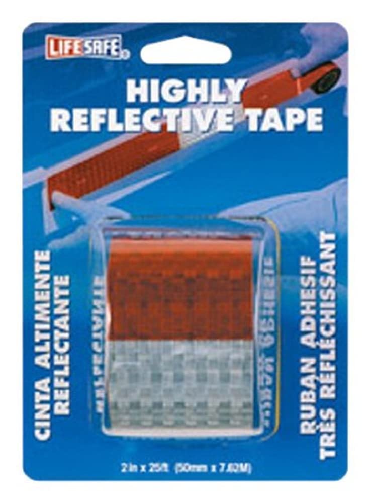 Incom Manufacturing RE206 2" X 12" Red/Silver Highly Reflective Strip