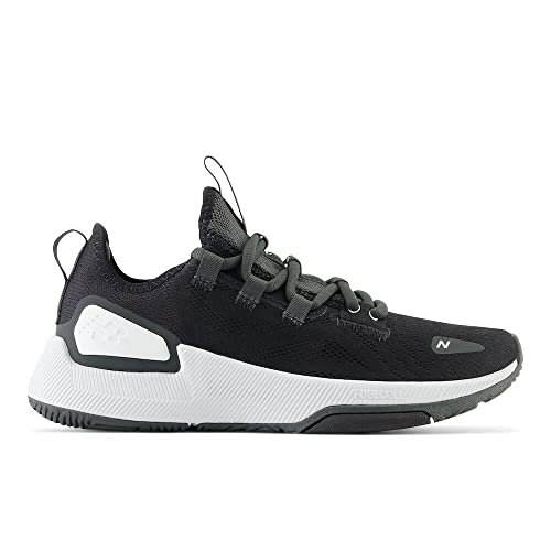 New Balance Women's FuelCell 100 V2 Cross Trainer, Black/Quartz Grey/Silver Metalic, 9.5 Wide