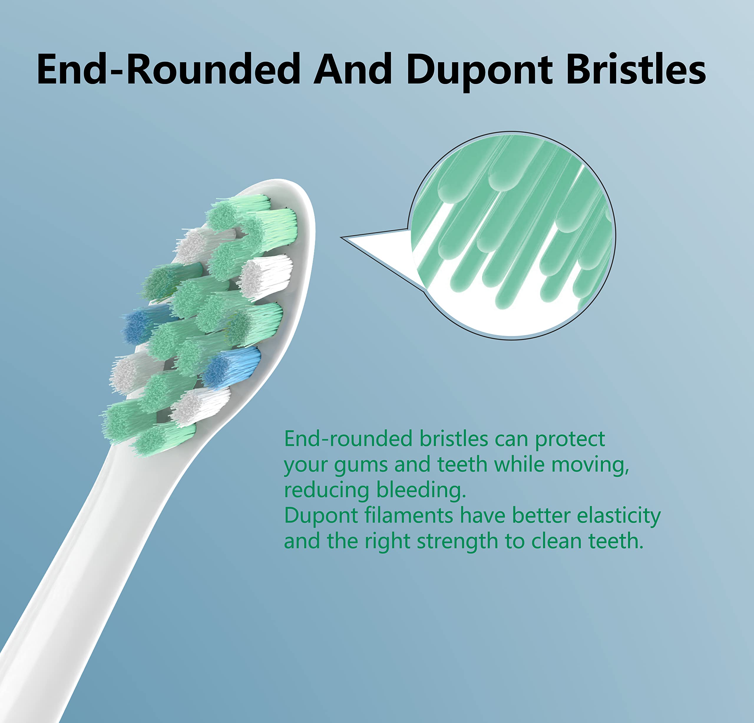 Replacement Heads Compatible with Philips Sonicare ProtectiveClean DailyClean Electric Toothbrush Head 2 Series Plaque Control Gum 4100 5100 C2 G2 HX9023, 10 Pack