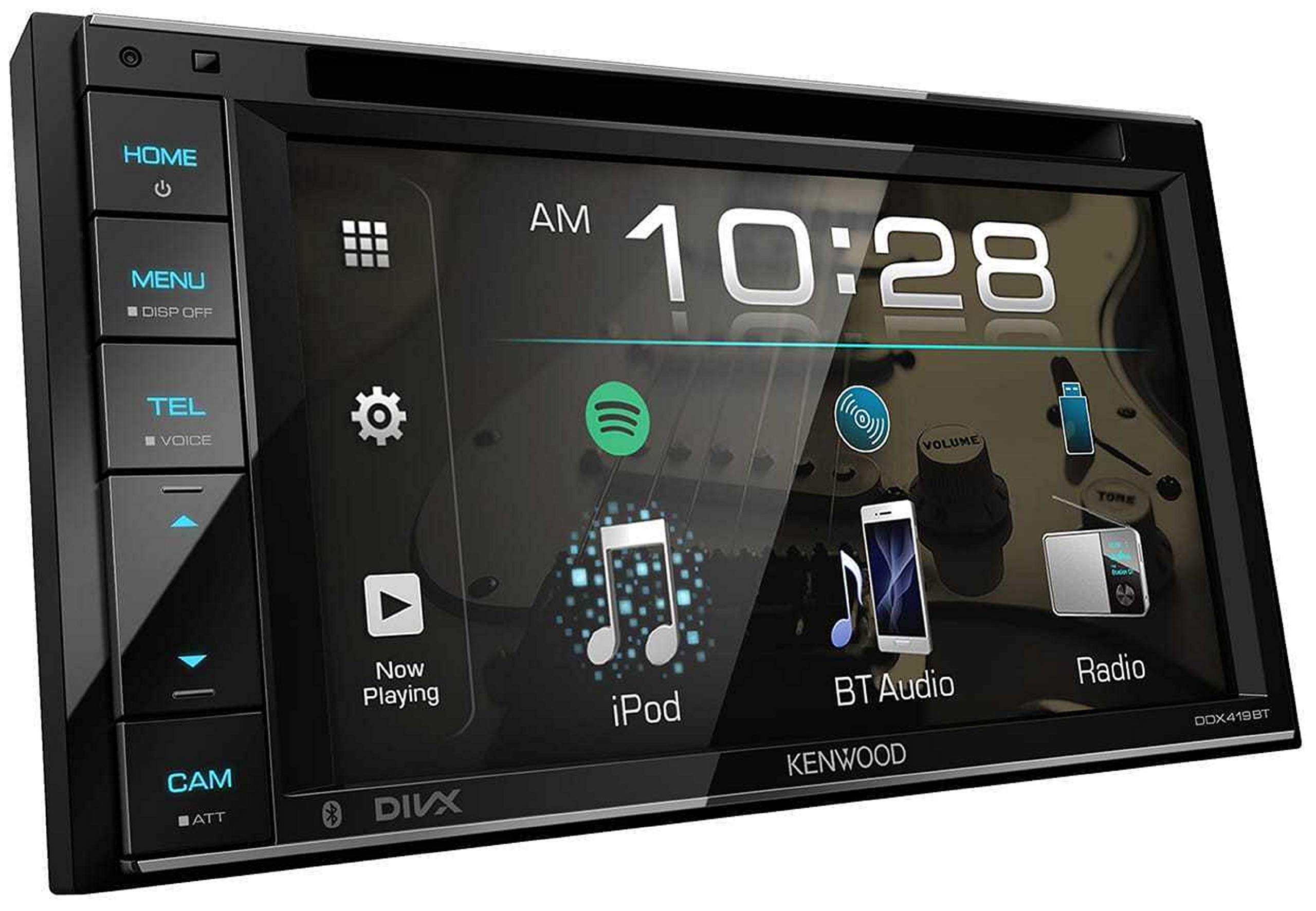 Kenwood 6.2" Double Din Touchscreen DVD CD Bluetooth USB iPod Android Siri Eyes Free Dual Phone Connection Variable Color Illumination Car Stereo Receiver w/ FREE ALPHASONIK EARBUDS