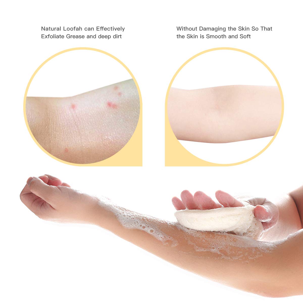 Loofah Exfoliating Back Washer, Back Scrubber for Shower with Exfoliating Loofah Pad for Men and Women, Loofah Sponges Deep Clean Deep Clean Relax Your Body (31.5 inch Length 4 inch Width)