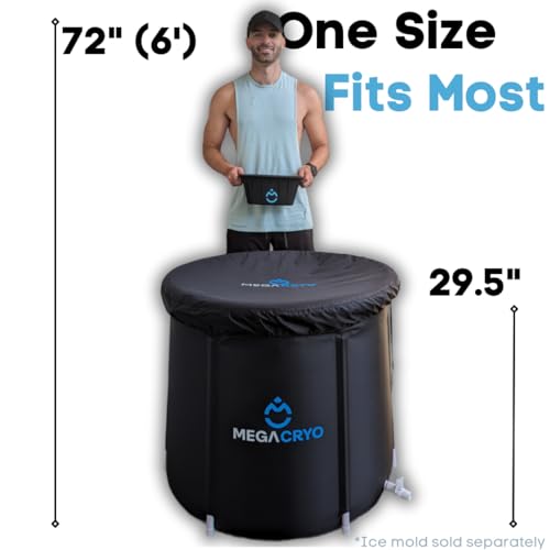 Megacryo Ice Bath Tub for Adults | Cold Plunge Tub for Athletes | Portable Cold Pod | Inflatable Pool for Cold Therapy and Cold Immersion (Ice Bath Tub)