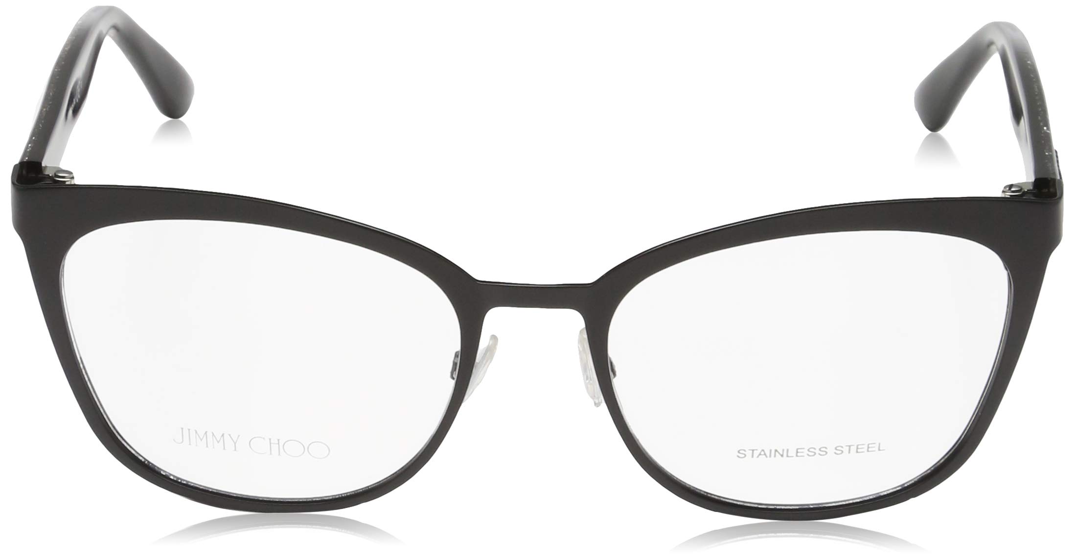 JIMMY CHOO Square Eyeglasses JC189 NS8 Black/Gold Glitter 53mm