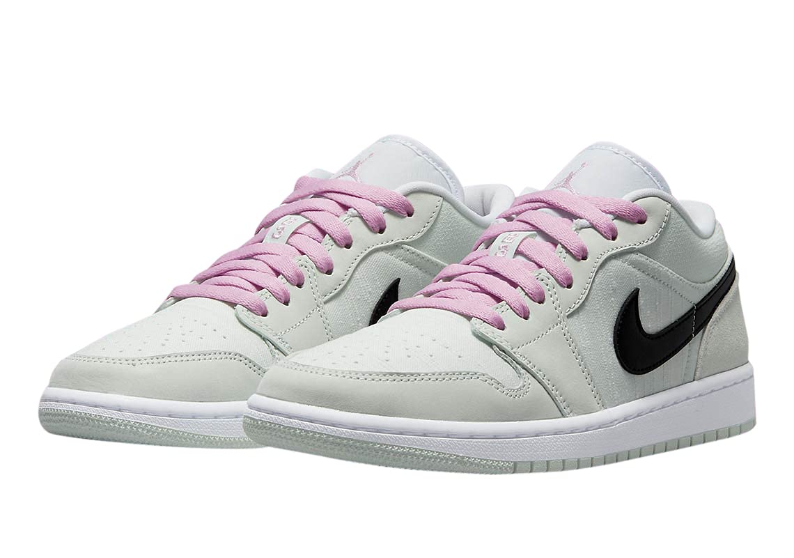 Nike Women's WMNS Air Jordan 1 Low Se Barely Green, Barely Green/Black, 7.5W