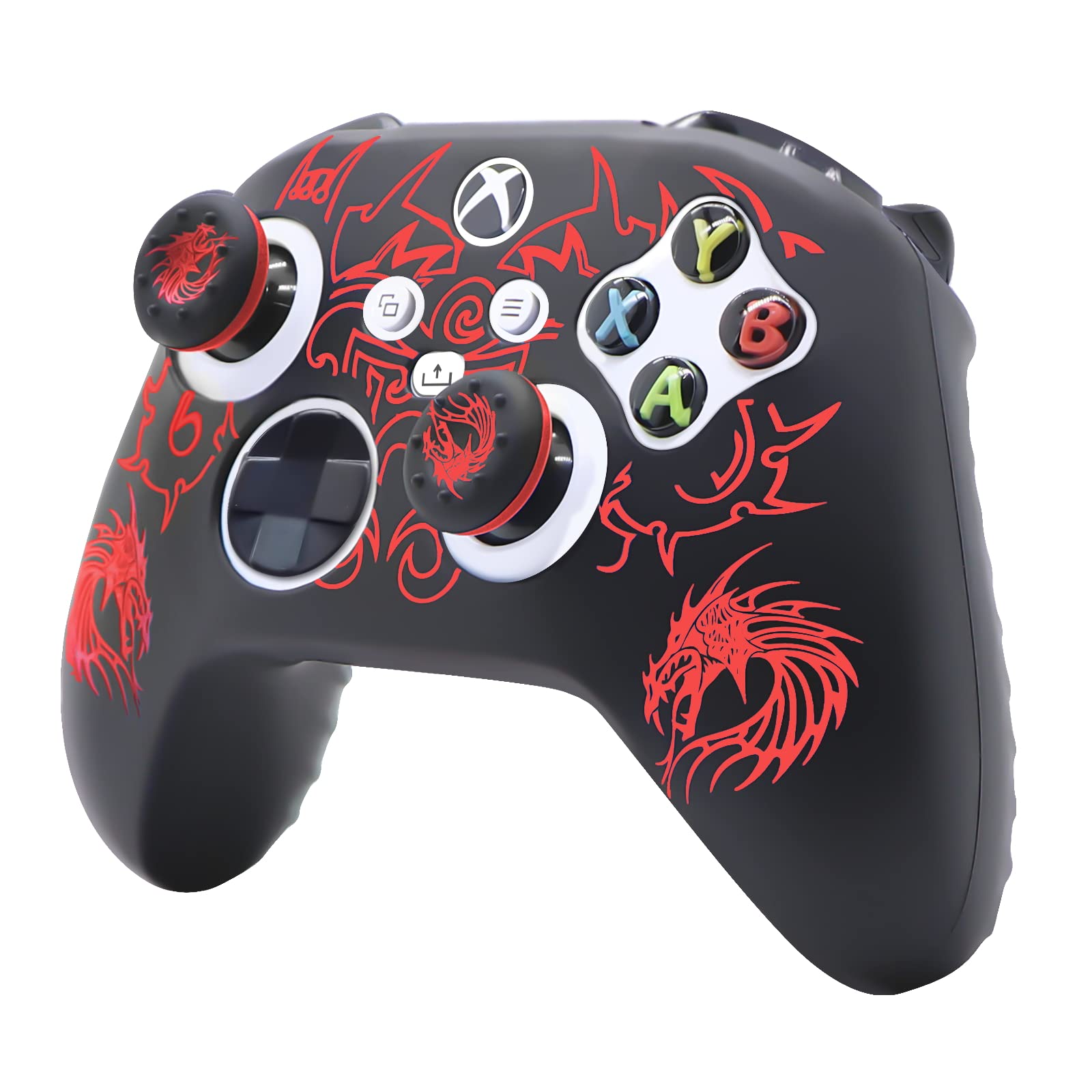 Protective Case for Xbox Series X/S Controller Skin Glitter Silicone Anti-Slip Silicone Cover Protector Compatible with Xbox Series S/X Controller with 2 Thumb Grips Caps