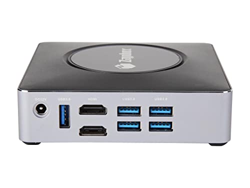Zignbox GL01V2 Fanless Mini PC Intel Celeron N4000 Processor Up to 2.6GHz 4GB RAM 120GB SSD Dual HDMI Dual LAN Windows 10 Pro