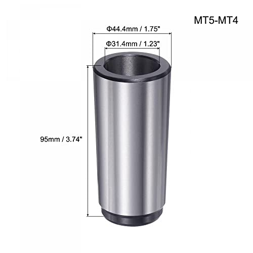 uxcell MT5 to MT4 Morse Taper Adapter Morse Taper Center Sleeve Reducing Drill Sleeve 5MT to 4MT for Lathe Milling