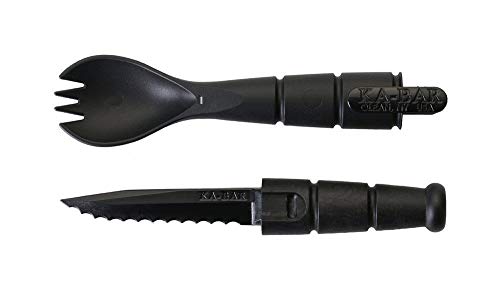 Ka-Bar Tactical Spork (Spoon Fork Knife) Tool 9909 Black, 1 Pack