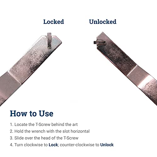 T-Screw Security Wrench - T Screw Wrench - T Lock Wrench for Security Picture Hangers - Set of 2