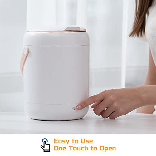 MEHIDFY Portable Washing Machine, 3L/100oz Ozone & Blue Light Deep Clean Washer Machine, Smart Timer Control Countertop Washer, Mini Clothes Washer for Underwear, Socks, Baby Clothes (White2)