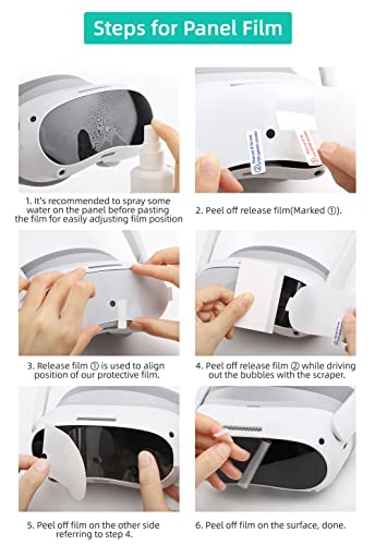 Protective Film For Face Screen + Lens Film For VR Eyewear, HD Anti Scratch Sweat-proof Soft Film Accessories