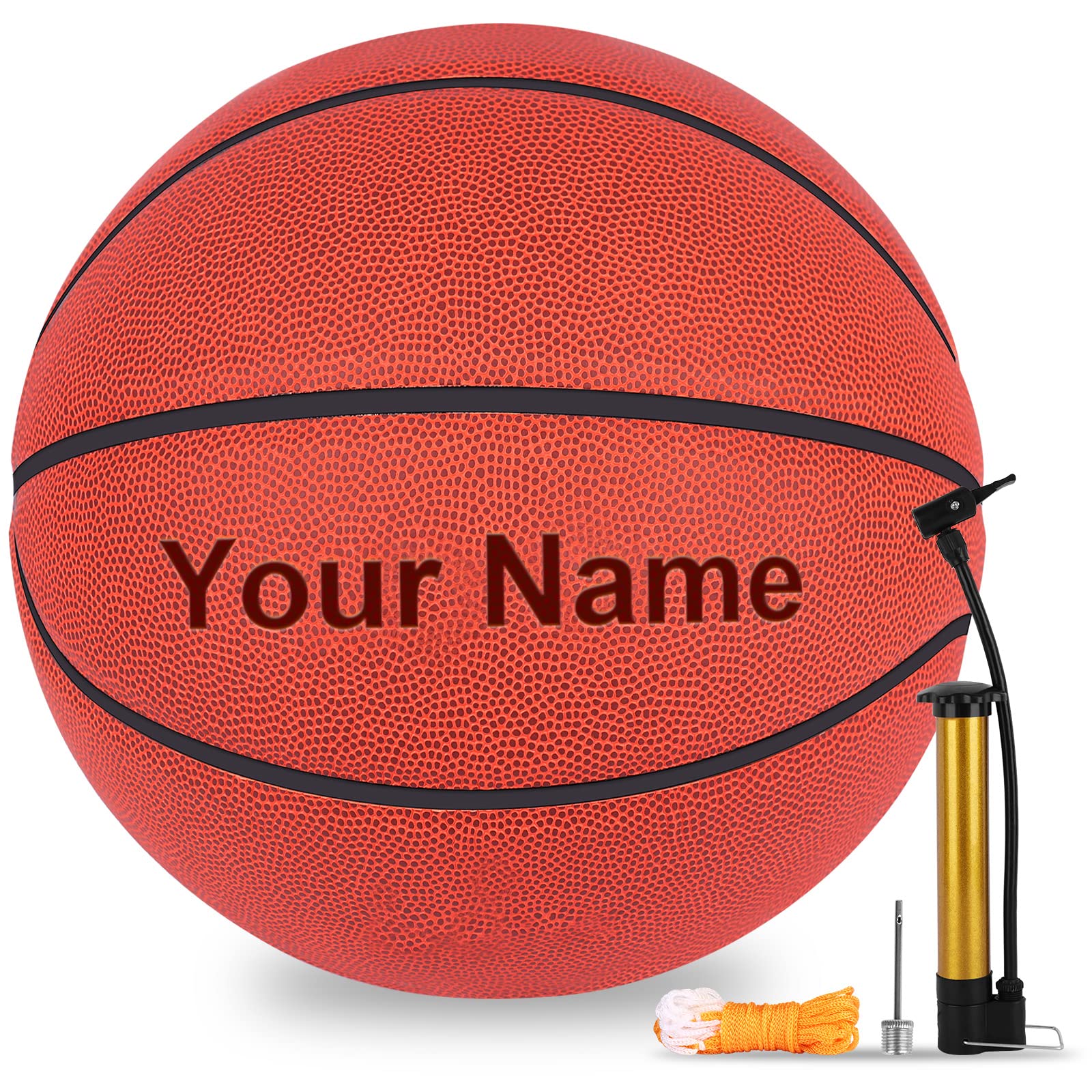 OXYEFEI Custom Personalized Basketball,Engraving Name Custom Outdoor Indoor Basketball Gift - Official Size 29.5" (Basketball)