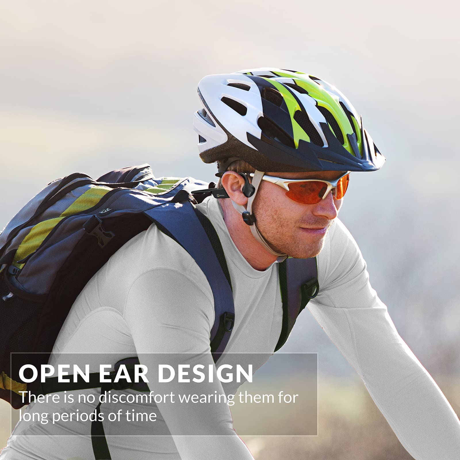 Znfrt Bone Conduction Bluetooth Headphones with Mic,Wireless Open Ear Headphones,Waterproof Sport Earphones,Sweatproof Headset for Running,Cycling,Hiking,Gym,Climbing & Driving