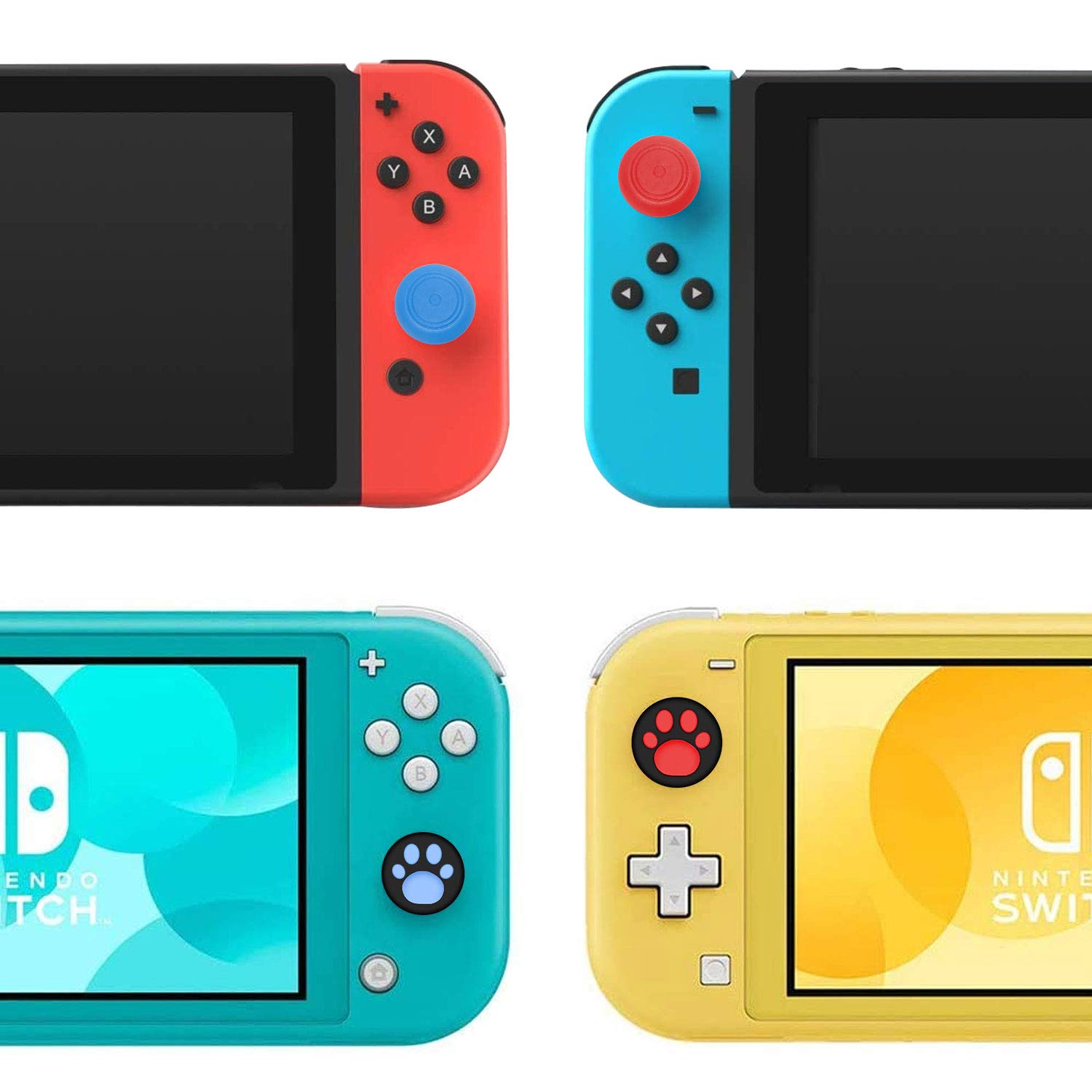 LONANDY 2 Pack Joycon Joysticks, Joycon Repair Kit Joystick Replacement Parts for Nintendo Switch, Switch Lite & Switch OLED, Include Thumb Grips, Metal Lock Buckles
