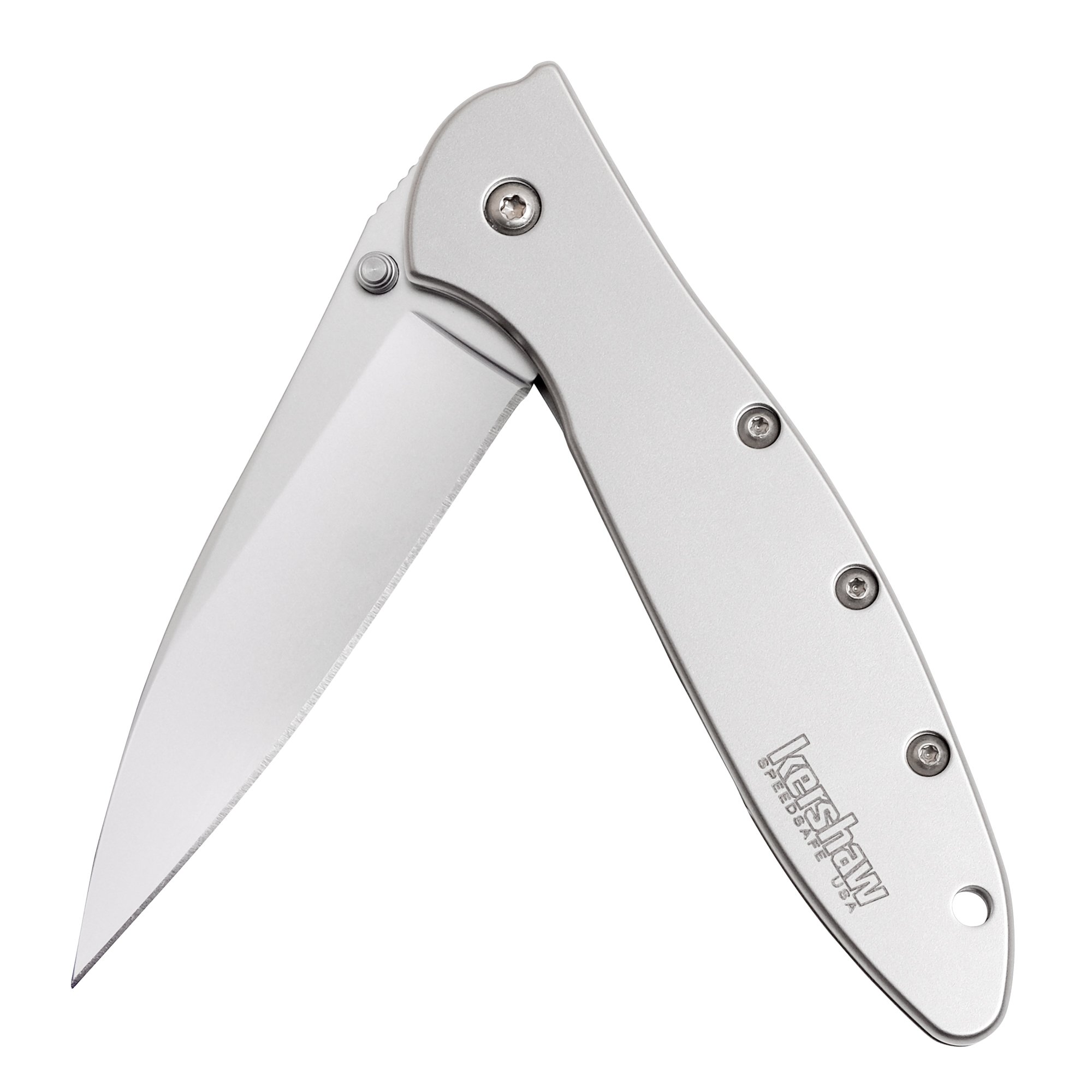 Kershaw Leek Pocket Knife (1660), 3 oz. & Leek Olive Handle with 14C28N Sandvik Steel; Ken Onion Classic Design with SpeedSafe Assisted Opening and 3 Inch Medium-Sized Blade