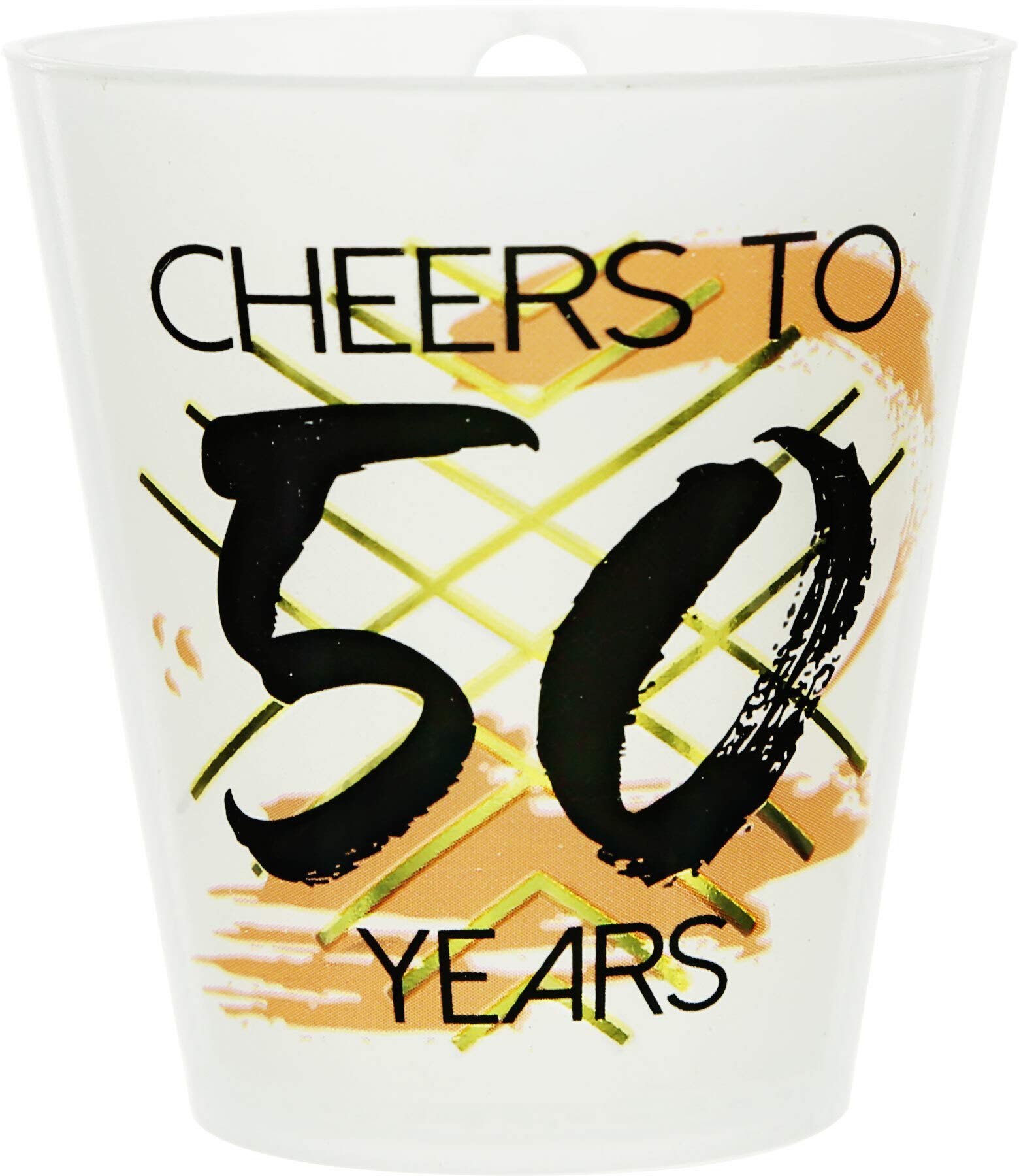 Pavilion - 50th Birthday Novelty Glow In The Dark Shot Glass Beaded Necklace Party Supplies