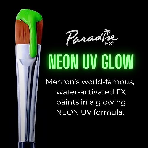 Mehron Makeup Paradise Makeup AQ Face & Body Paint (1.4 oz) (Martian β Neon Green/Green UV)