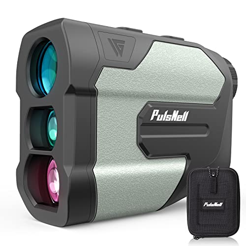 PulsNell Golf Rangefinder with Slope, 650 Yards Laser Golf Range Finder Golfing with 5 Modes, 6X Magnification, Flag Lock & Vibration, Continuous Scan, Speed, for Golf & Hunting, Free Battery
