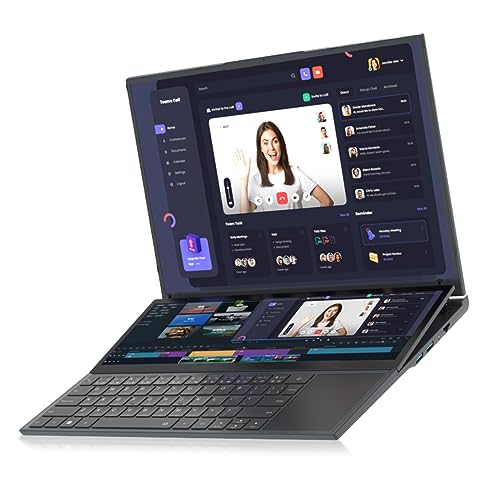 Laptop, 16in HD Main Screen 14in Touch Sub Screen Double Screen Laptop, 16GB RAM 256GB ROM, 13600mAh Battery, PC Laptop for Intel for Core I7, for Windows 10 11, for Business Study