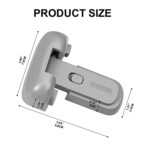 Updated Home Refrigerator Lock for Kids, Child Proof Fridge Freezer Door Lock Apply to Max 1"(25mm) Sealing Strip Easy to Install and Use 3M Adhesive No Tools Need or Drill