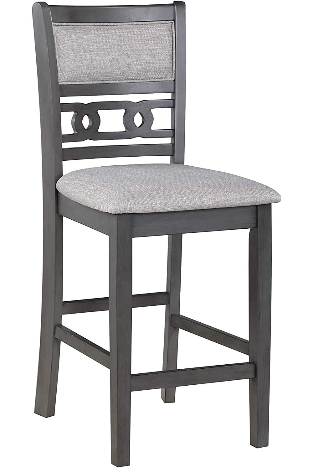 New Classic Furniture Gia 5-Piece Counter Set with 1 Table and 4 Chairs, 42-Inch, Gray