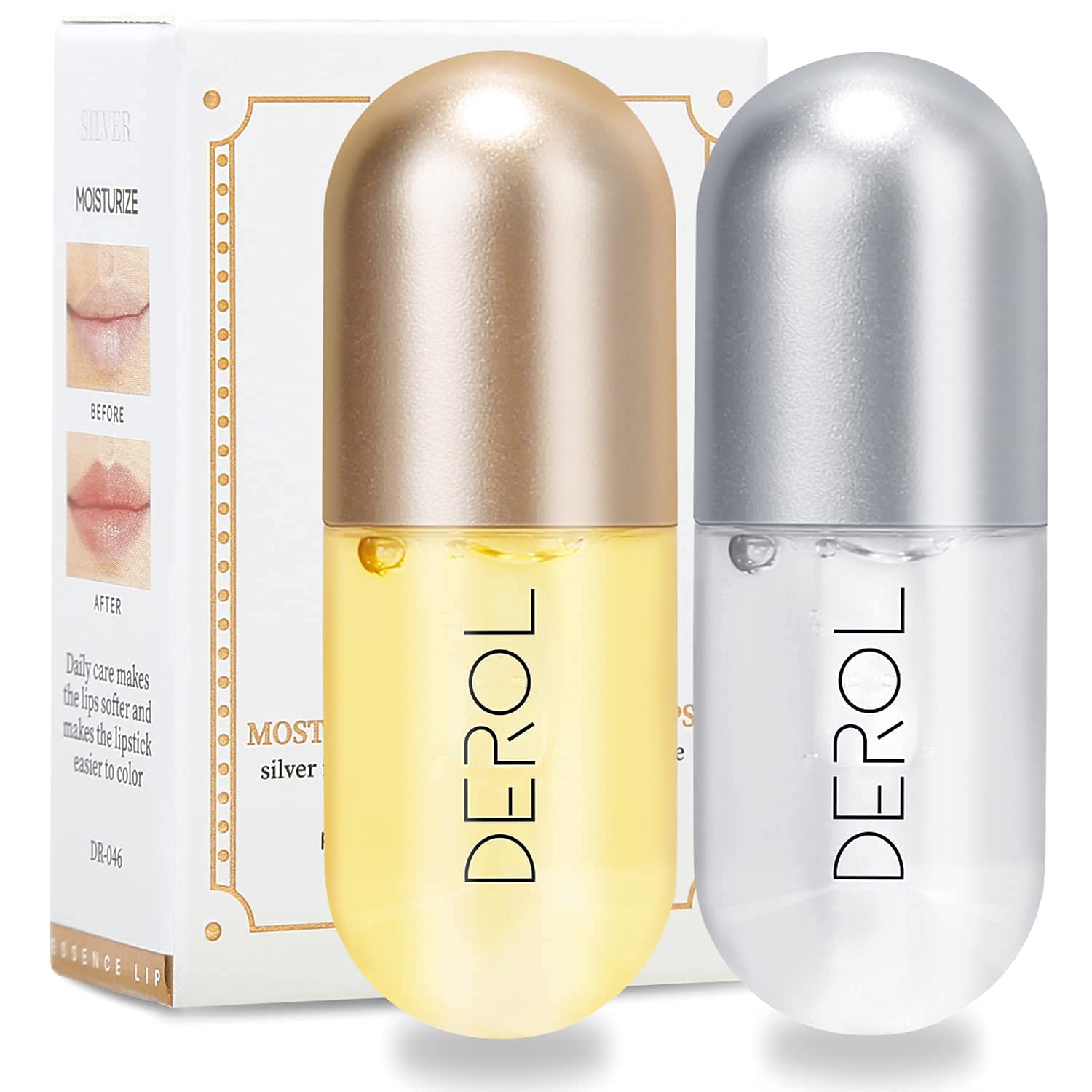 Lip Plumper Set,Mouistizer For Lips Natural Lip Plumper, Lip gloss, Lip Enhancer & Lip Care Serum, Day & Night Care for Fuller Softer Lips, Beautiful Fuller, Increased Elasticity Lip…
